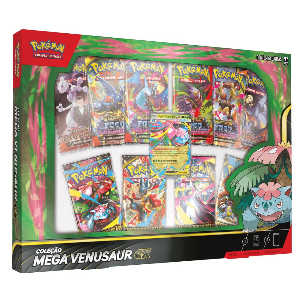 Box Pokémon Mega Venusaur Ex Coleção - Caverna TCG